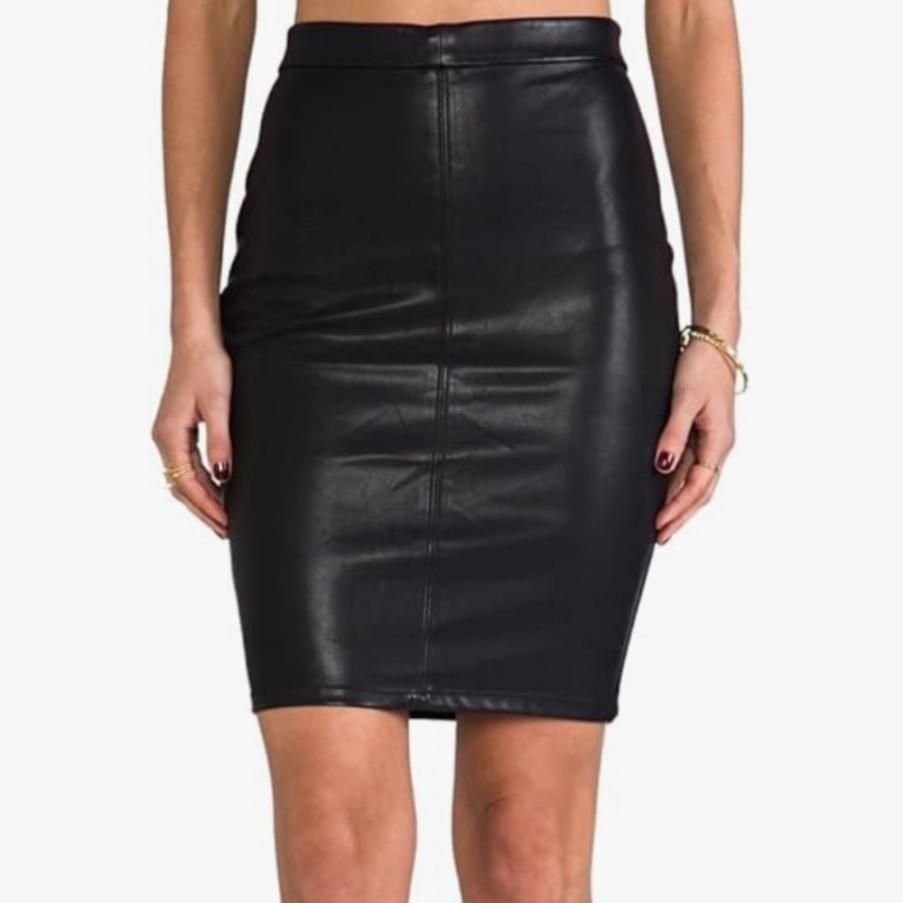 BLANKNYC VEGAN LEATHER PENCIL SKIRT Skirt, -black NWT - Gem